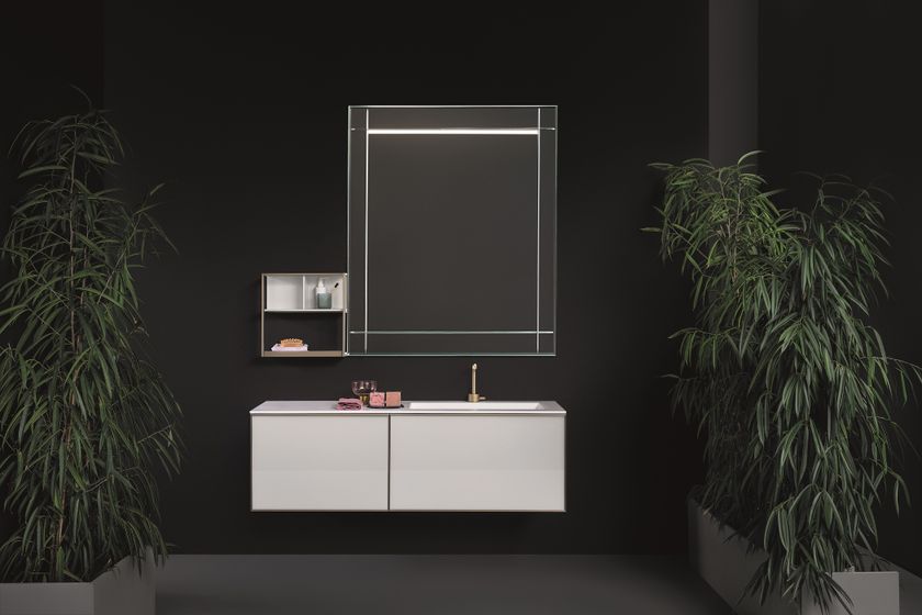 CANNAREGIO Quari Collection vanity unit with mirror By NOVELLO design ...