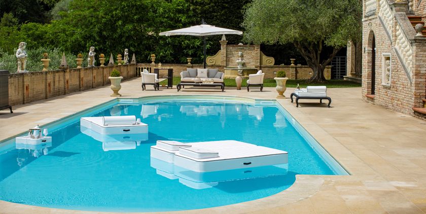 CANOPO FLOATING Double floating bed By Samuele Mazza Outdoor | design ...