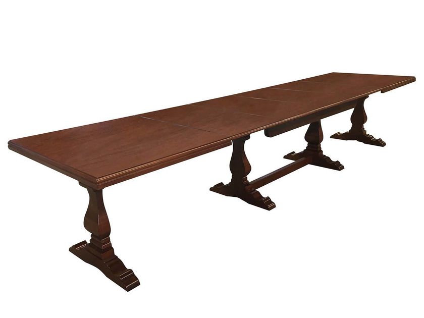 CANTICO LIGNEO 2472 Extending rectangular wooden dining table By ...