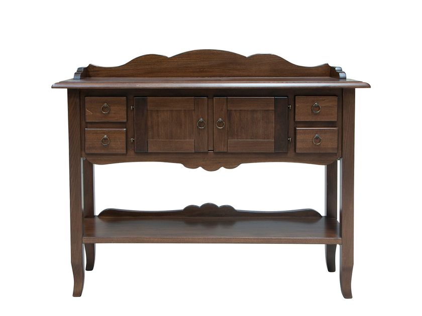 CANTICO LIGNEO Mesa consola de madera con cajones By Tiferno Mobili