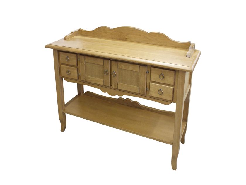 CANTICO LIGNEO Mesa consola de madera con cajones By Tiferno Mobili