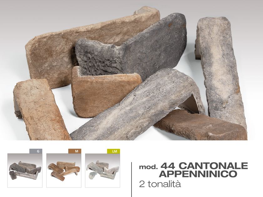 Elemento in pietra artificiale per facciata CANTONALE APPENNINICO P44 - GEOPIETRA® - Edilportale