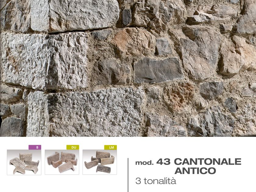 Elemento in pietra artificiale per facciata CANTONALE ANTICO P43 - GEOPIETRA® - Edilportale