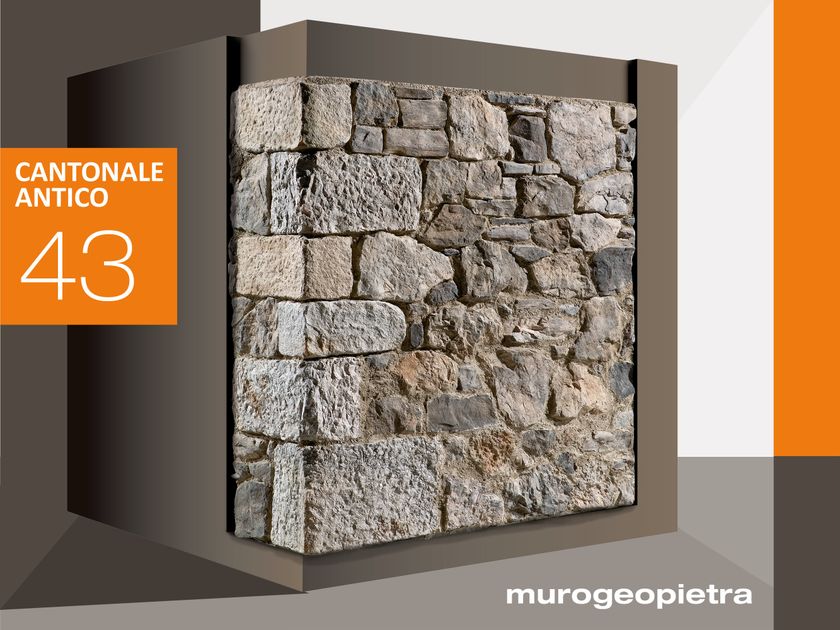 Elemento in pietra artificiale per facciata CANTONALE ANTICO P43 - GEOPIETRA® - Edilportale