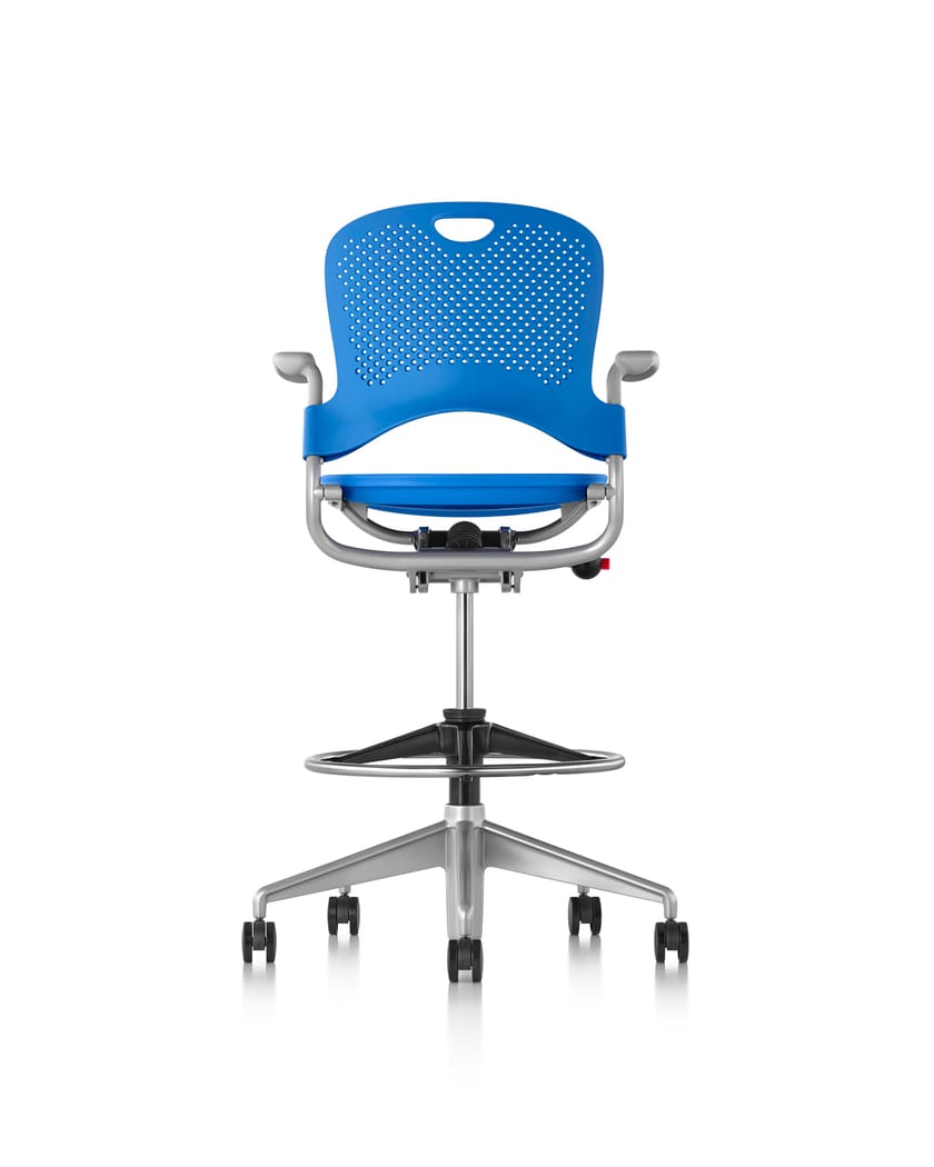 CAPER Swivel Nylon® office stool with Armrests with 5-Spoke base By ...