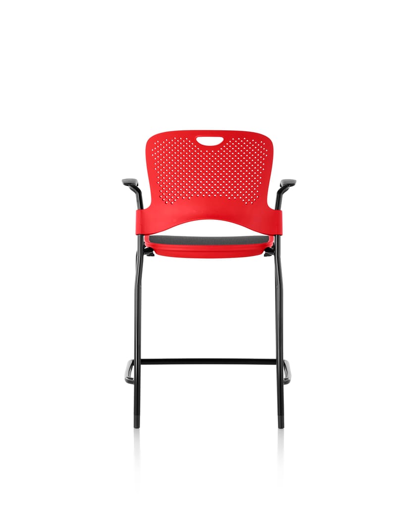 CAPER Stackable high Nylon® stool with armrests By Herman Miller ...
