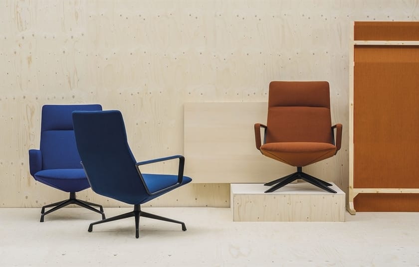 High-back armchair with 4-spoke base CAPRI LOUNGE BU1701 Capri Lounge ...