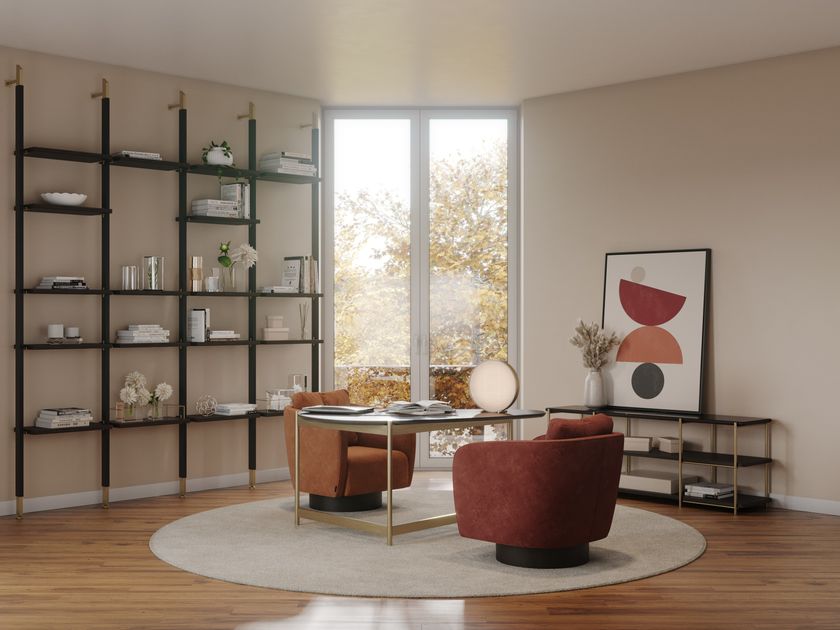 CAPRI Corner ebony writing desk By Stylish Club