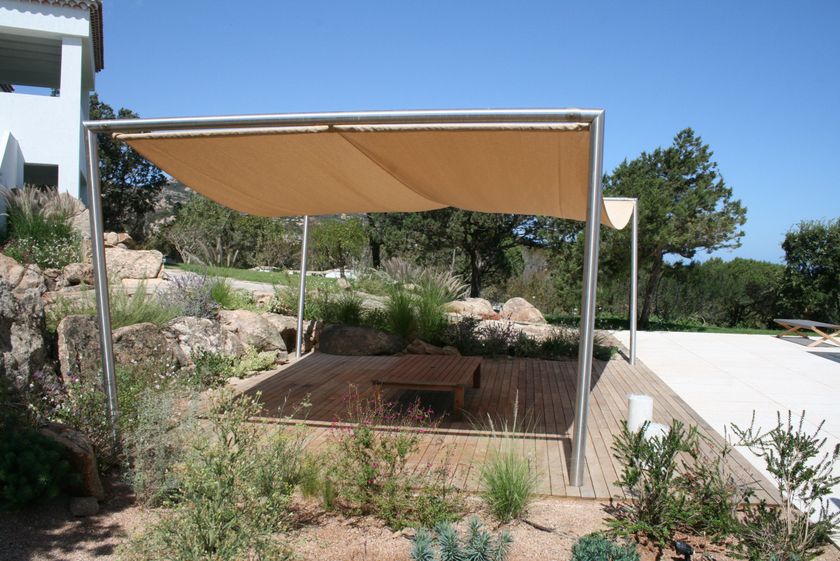 Stainless steel gazebo CARLOFORTE SAIL By UNOSIDER