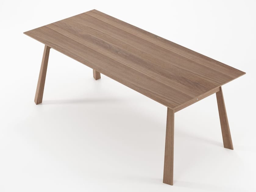 CARPENTER Rectangular wooden dining table By KARPENTER | design Hugues Revuelta
