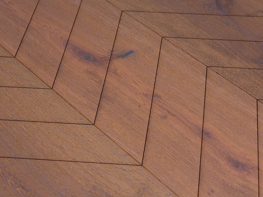 CARVING CHEVRON I - VULCANO BIANCO Pavimento in rovere By mafi