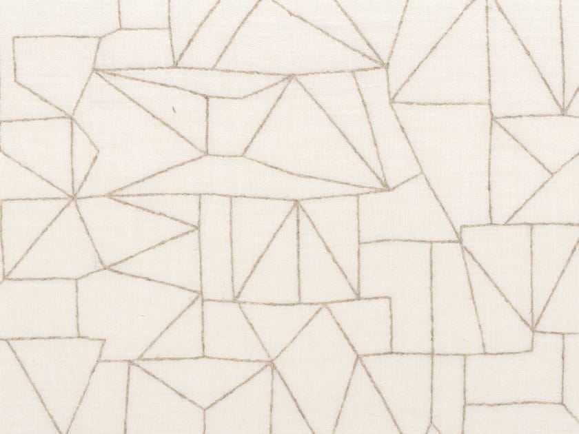 ELU RECYCLE Linen fabric with graphic pattern By CASAMANCE