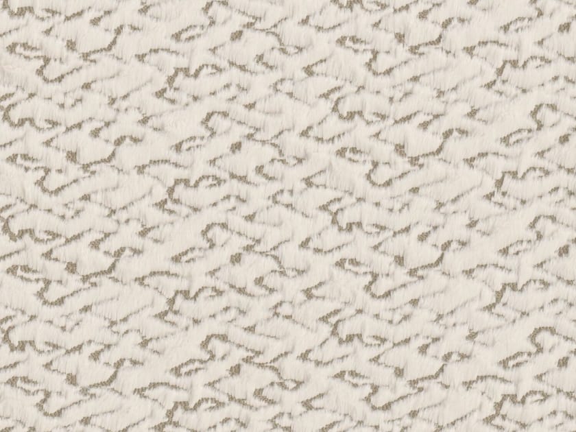 TIBET Embroidered fake fur fabric with graphic pattern By CASAMANCE