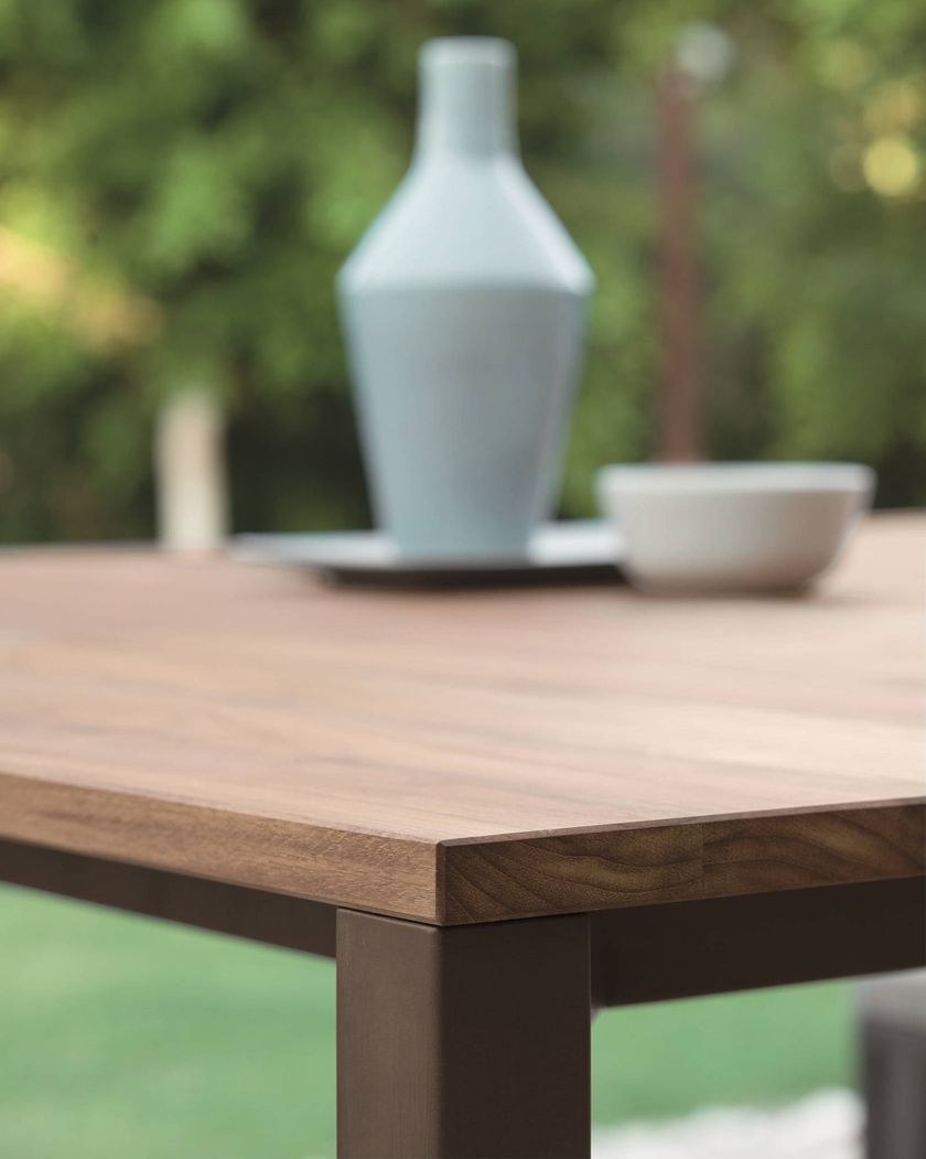 CASILDA Rectangular wooden garden table By Talenti | design Ramón Esteve