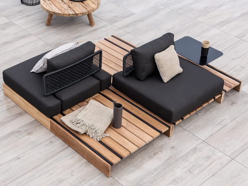 CASUAL MODULAR Square wooden coffee table By CBdesign | design Carlo Basso