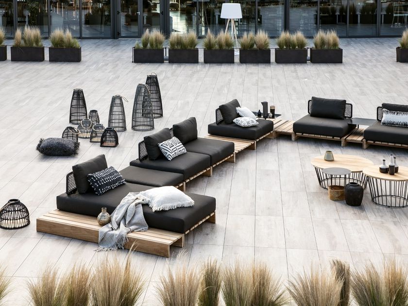 CASUAL MODULAR Low rectangular garden side table By cbdesign | design ...