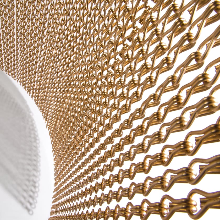 CEILING CONCENTRIC ROUND Aluminium chain curtain By Kriskadecor