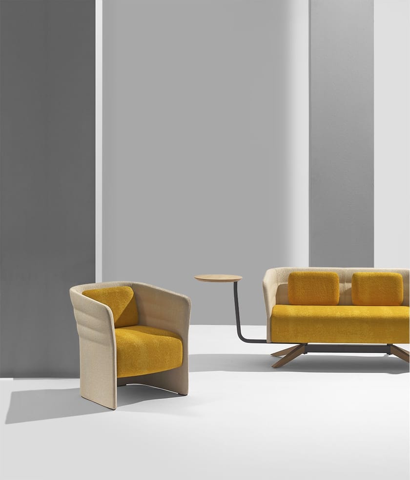 CELL 72 | Swivel easy chair Swivel upholstered easy chair with armrests ...