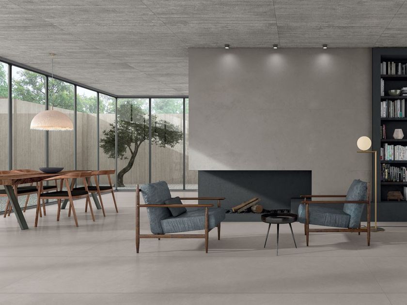 Pavimento/rivestimento in gres laminato effetto cemento CEMENT PROJECT ...