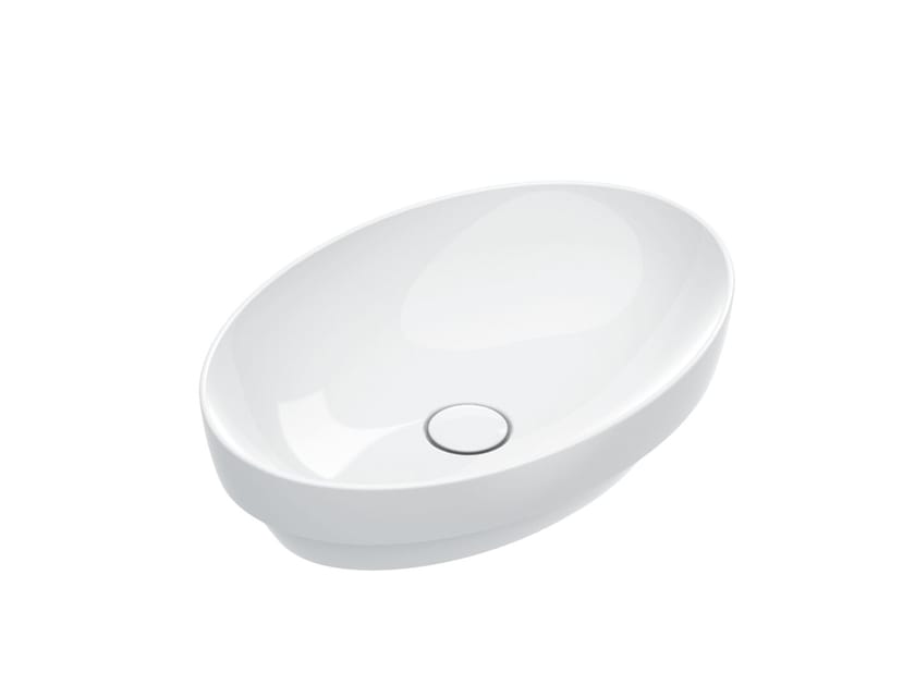 SFERA 58x40 Lavabo rectangular semiempotrado de cerámica By CERAMICA ...