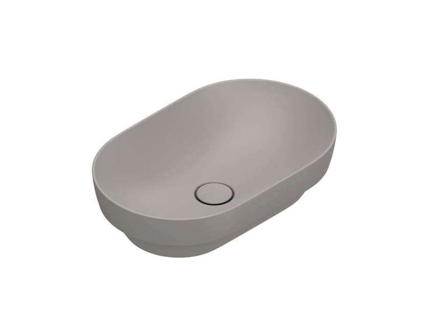 SFERA 55x35 Lavabo a semincasso rettangolare in ceramica By CERAMICA ...