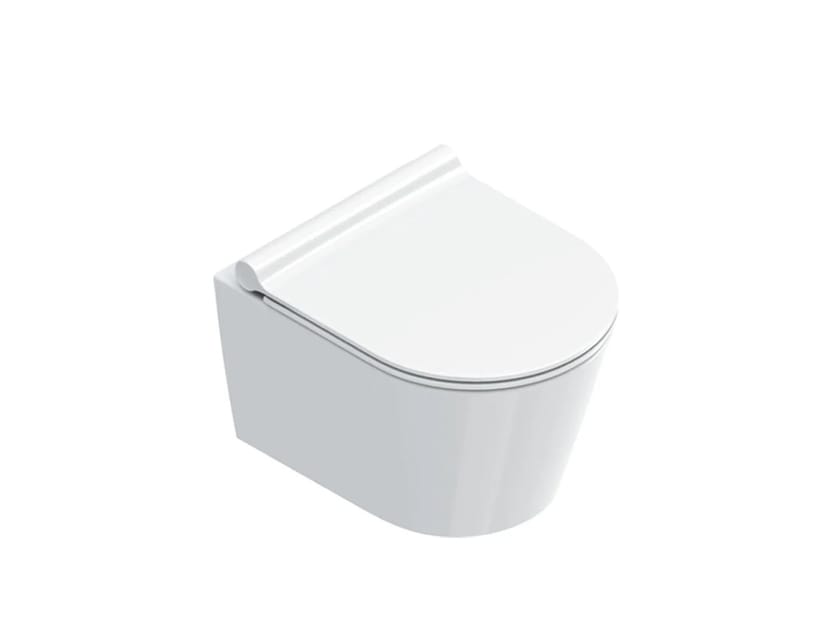 ZERO 46x35 Rimless wall-hung toilet By CERAMICA CATALANO