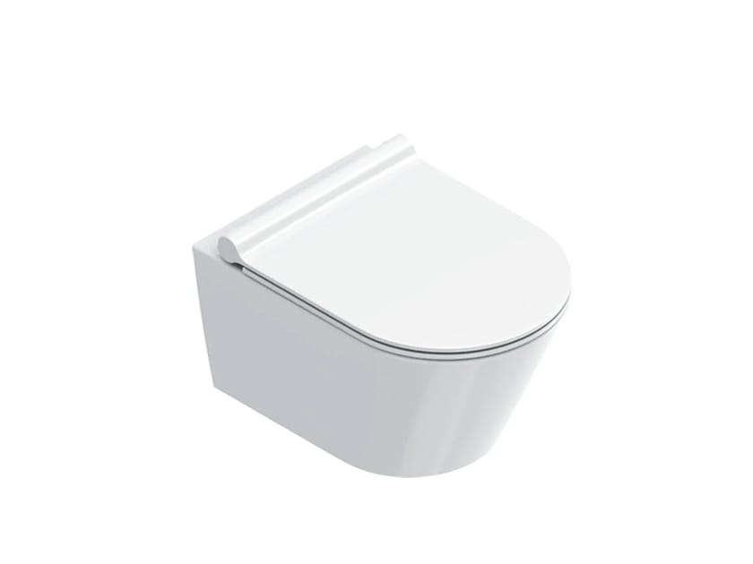 ZERO 50x35 Rimless wall-hung toilet By CERAMICA CATALANO
