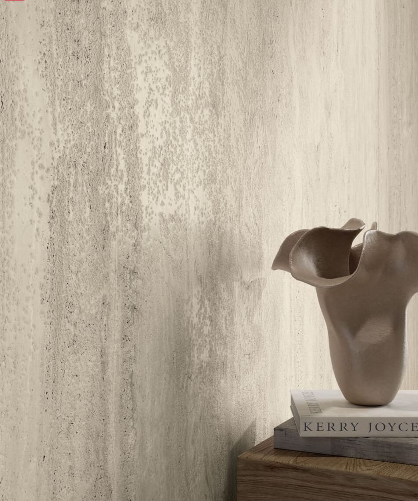 STONE LAB - TRAVERTINO EBUR Porcelain stoneware kitchen worktop with travertine effect By ...