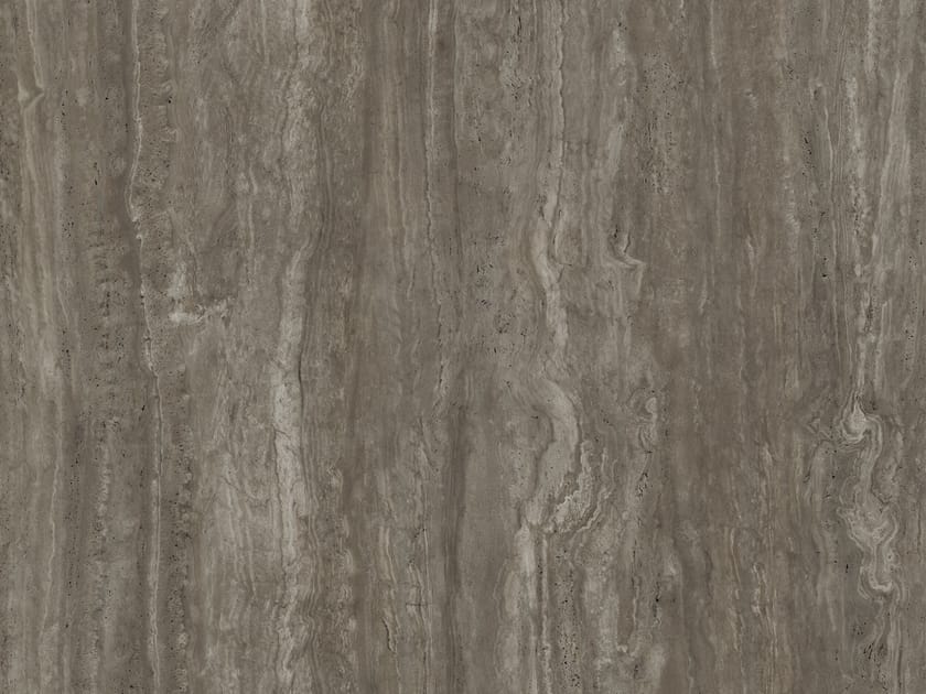 STONE LAB - TRAVERTINO FUSCUS Porcelain stoneware kitchen worktop with ...