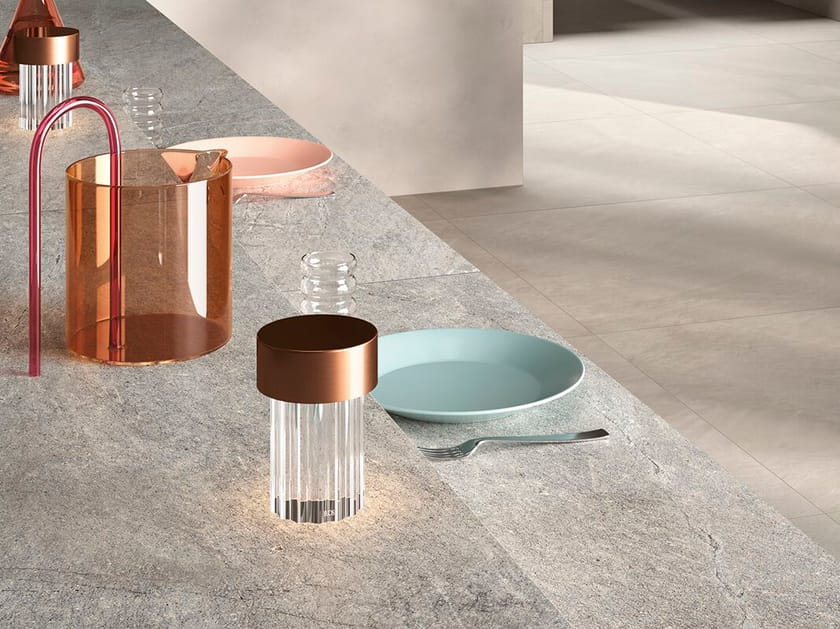 STONE LAB - BASALTINA Porcelain stoneware kitchen worktop with stone ...