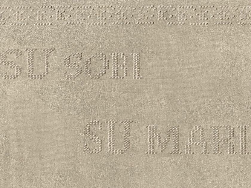 ESSENTZIA - DECORO EMBOSSED LETTERING Wall tiles By CERAMICA MEDITERRANEA