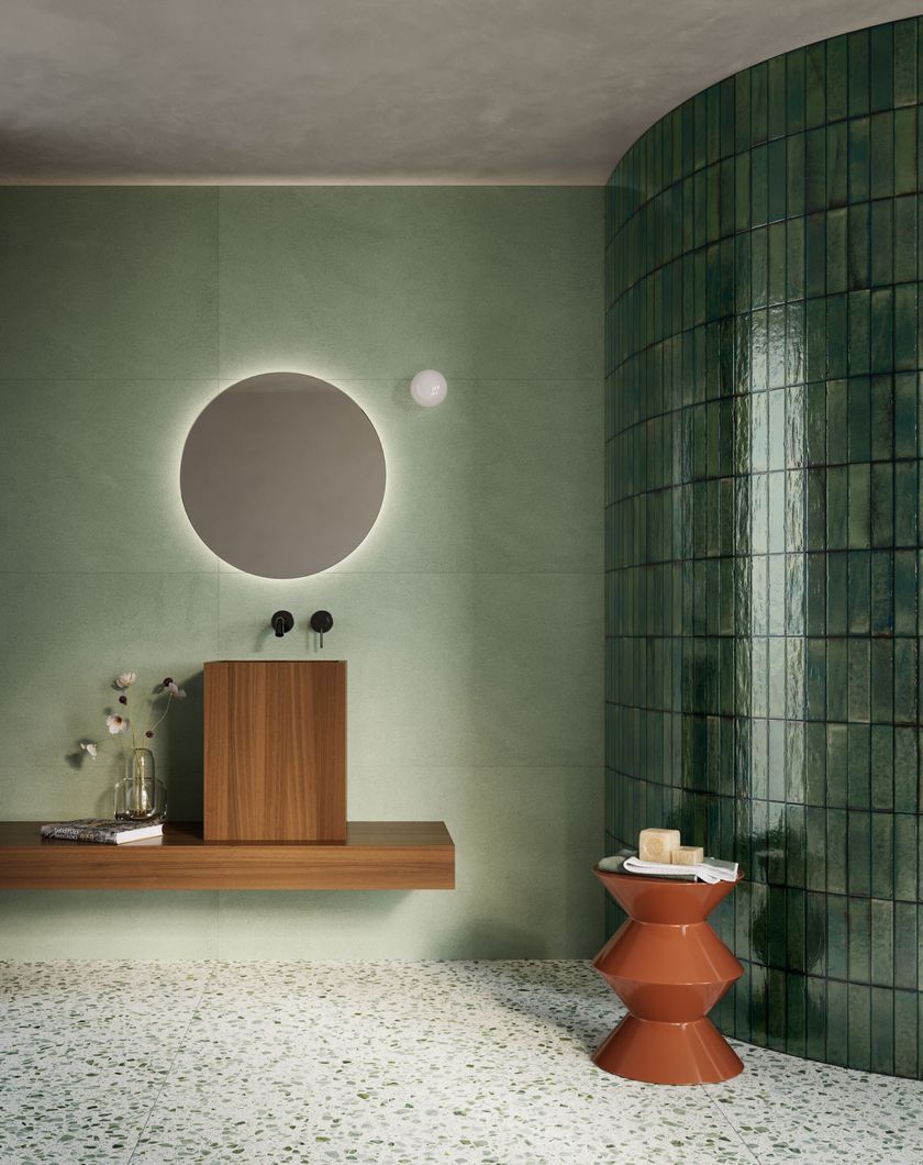 IRO NEXT AGAVE Porcelain stoneware wall/floor tiles terrazzo effect By ...