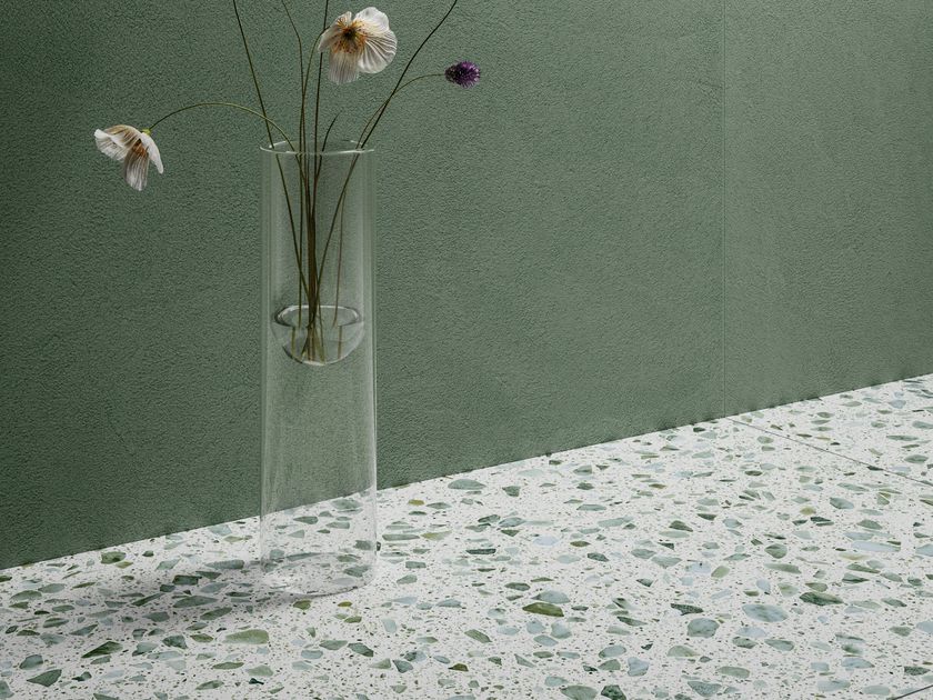 IRO NEXT AGAVE Porcelain stoneware wall/floor tiles terrazzo effect By ...