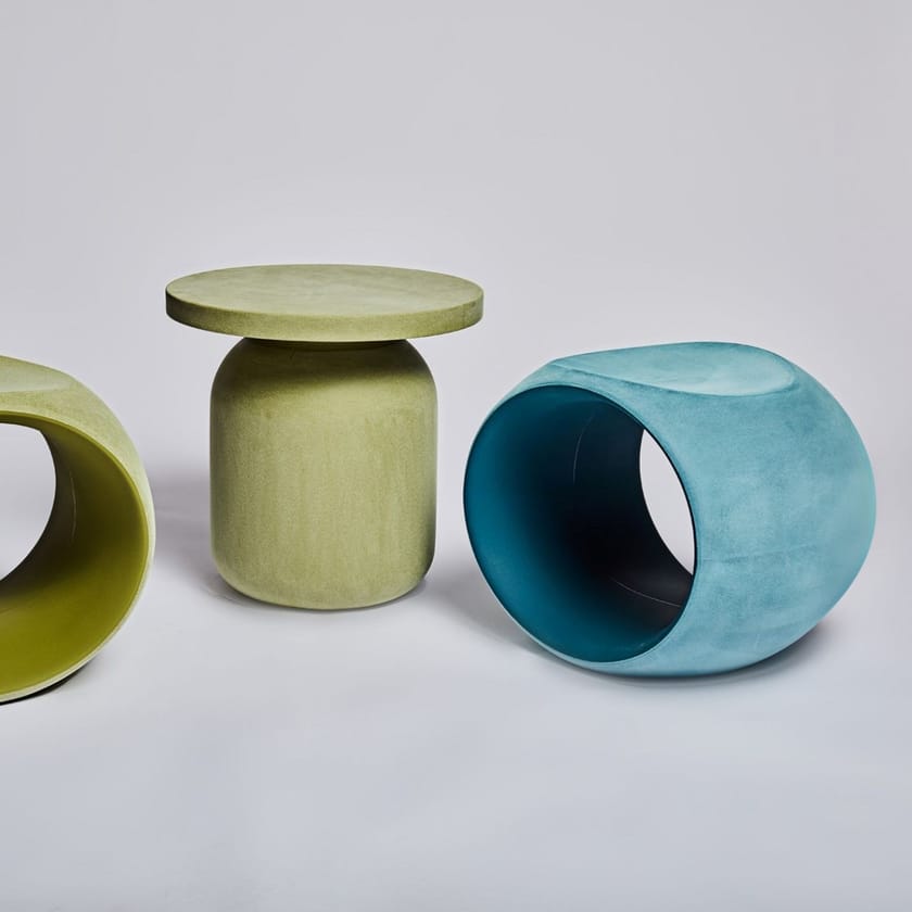 Sgabello basso da giardino in polietilene CERO MOLESKIN - Serralunga - Edilportale