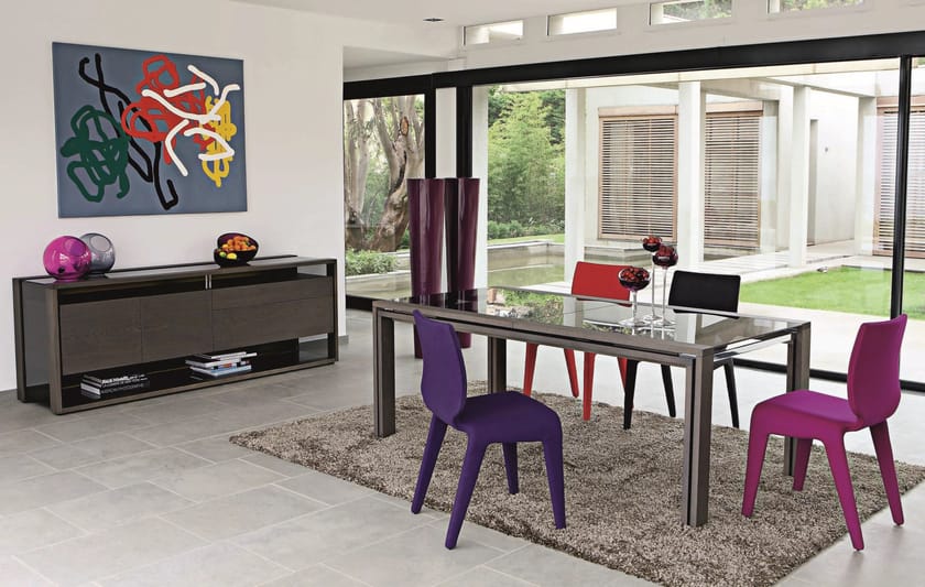 CHABADA Upholstered fabric chair By Roche Bobois | design Daniel Rode