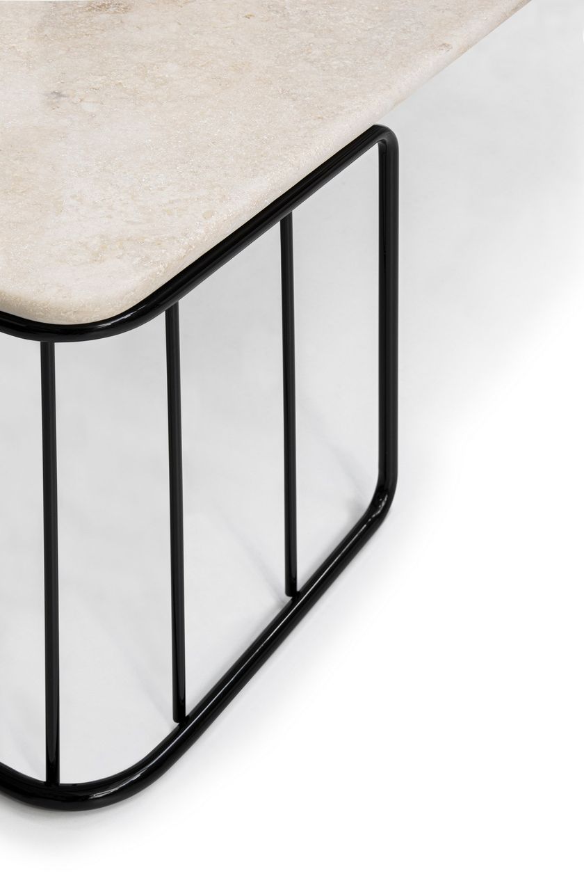 CHARLESTON Rectangular marble coffee table By Formitalia