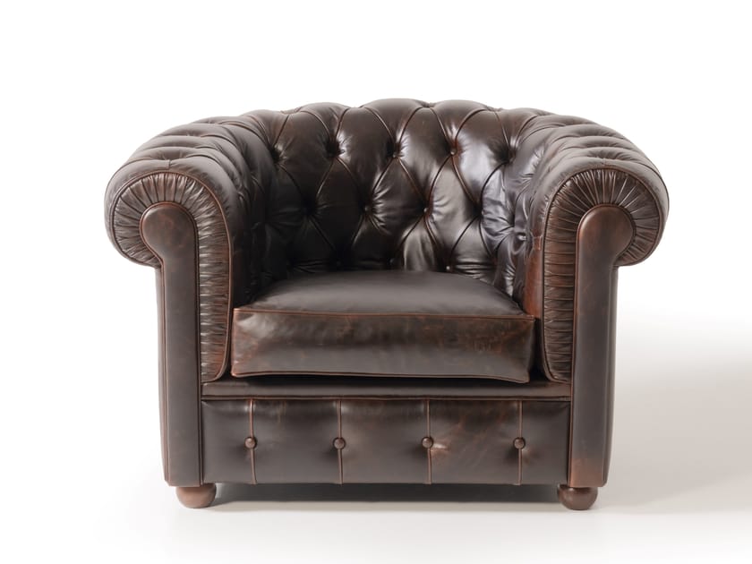 CHESTERFIELD | Poltrona Poltrona capitonné in pelle By Mantellassi 1926