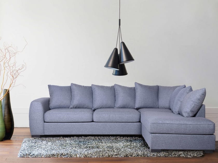 Sofá composable de tela con chaise-longue CHICAGO By GRAFU