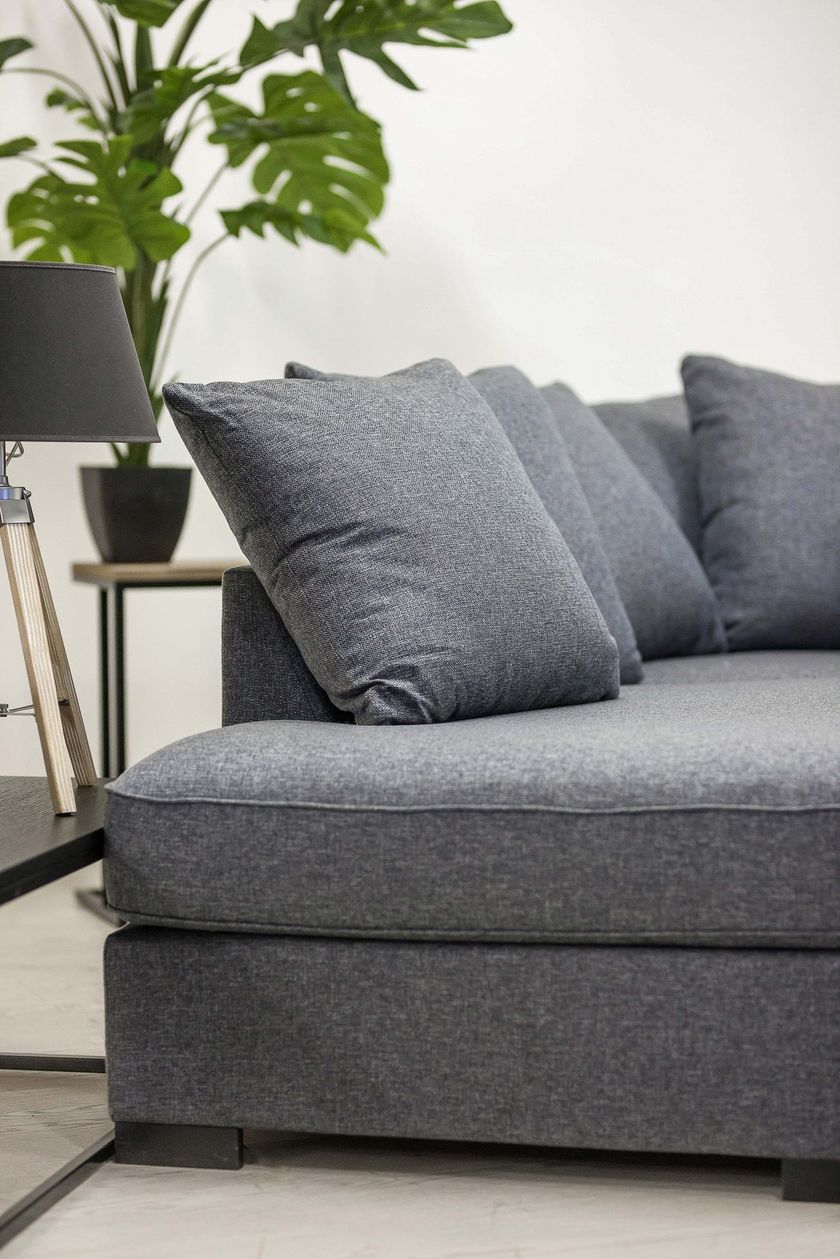 Sofá composable de tela con chaise-longue CHICAGO By GRAFU