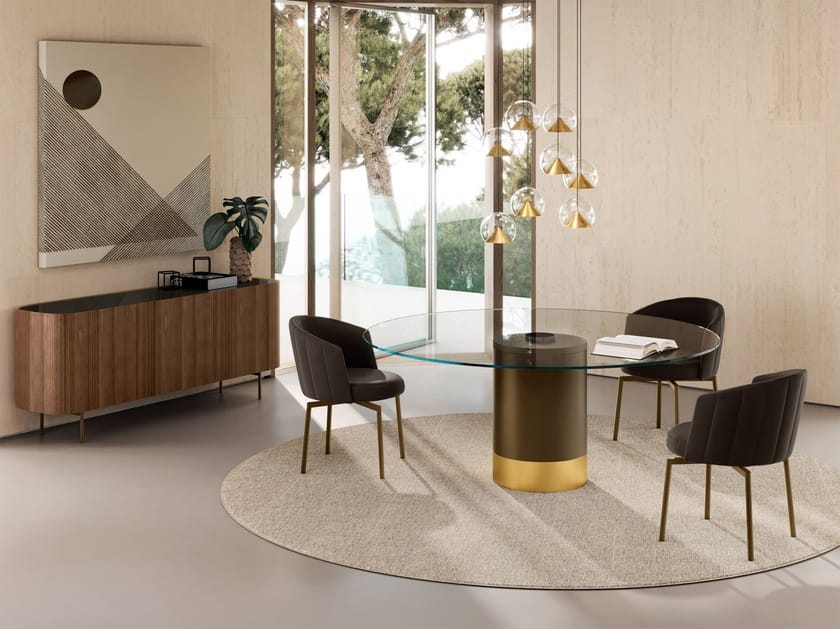 CILINDRO Round crystal table By EFORMA | design Ollen Pal