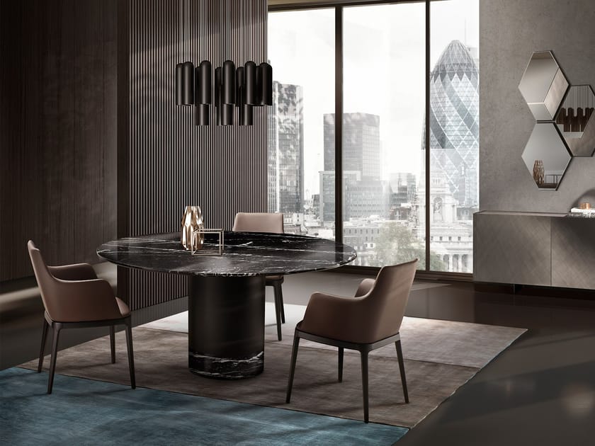 CILINDRO Round marble table By EFORMA | design Ollen Pal