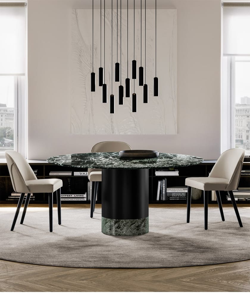 CILINDRO Round marble table By EFORMA | design Ollen Pal