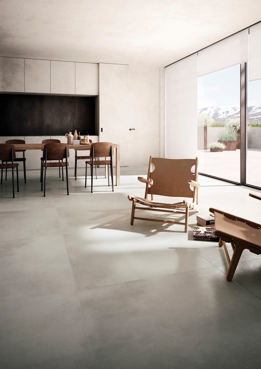 Pavimento/rivestimento in gres porcellanato effetto cemento CINDER ...