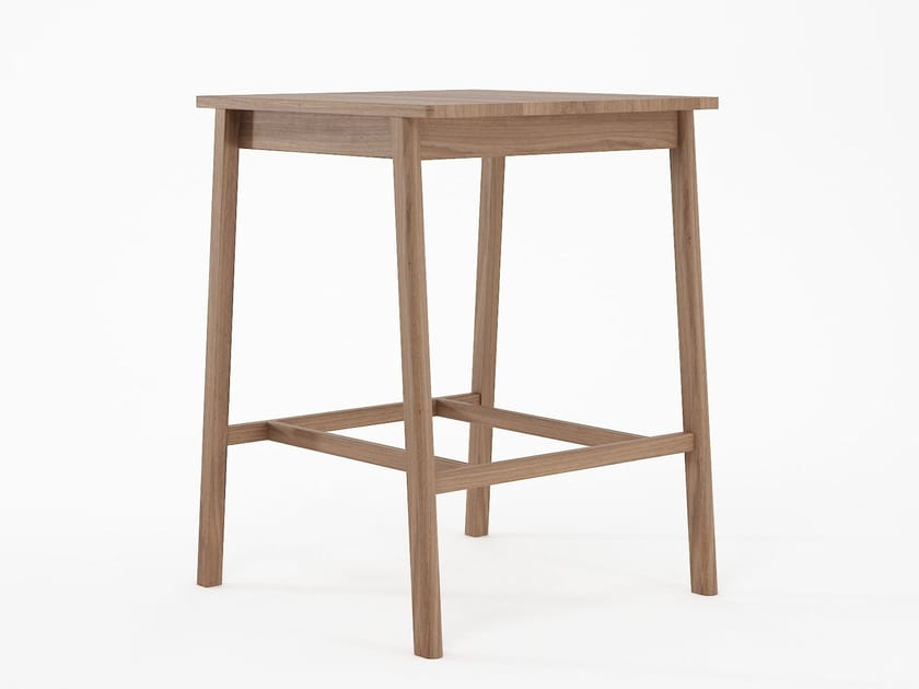 CIRCA17 Square solid wood high table By KARPENTER | design Hugues Revuelta