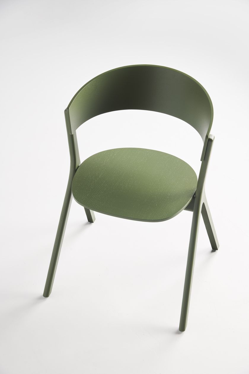 Ash chair CIRCUS WOOD OLIVE GREEN By EDITS