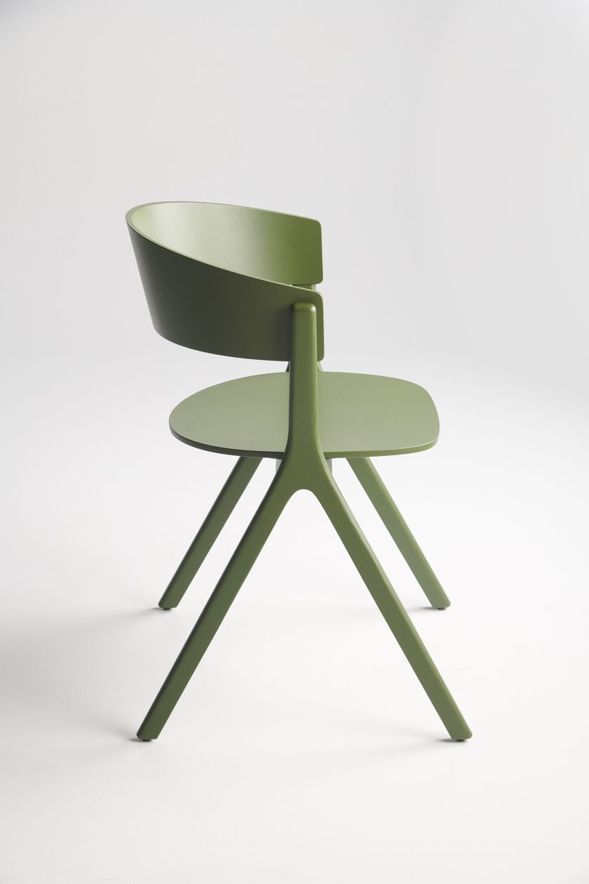 Ash chair CIRCUS WOOD OLIVE GREEN By EDITS