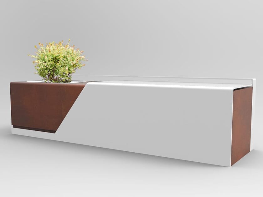 BLANKET Backless steel bench with Integrated Planter By CITYSì | design ...