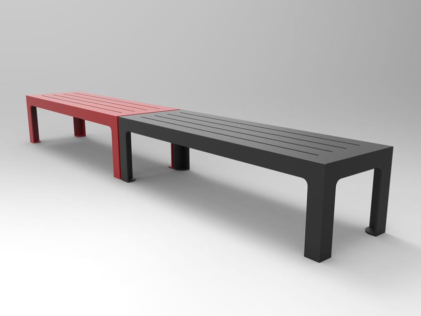 ITALY Backless steel bench By CITYSì