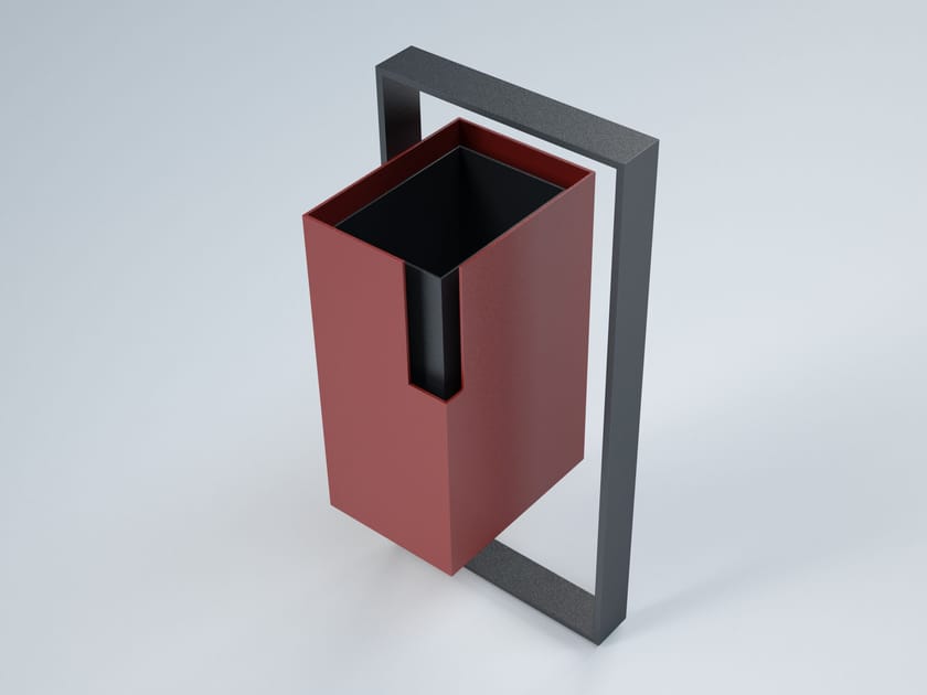 MIKE Outdoor steel litter bin By CITYSì