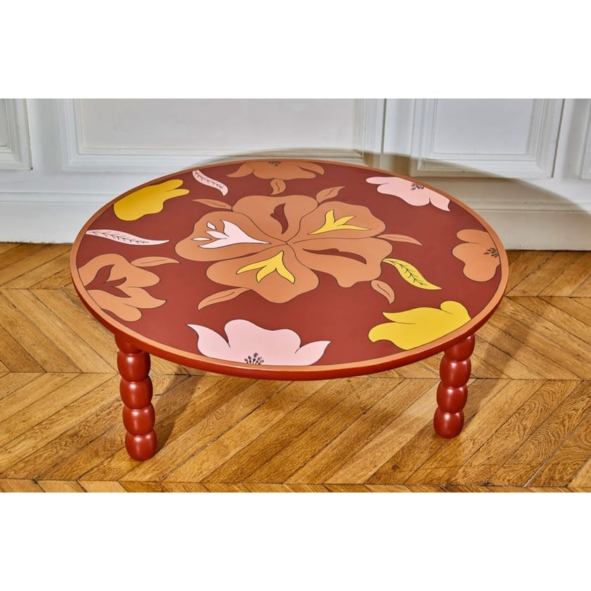 CLARITA Tavolino basso rotondo in faggio By POPUS EDITIONS | design ...